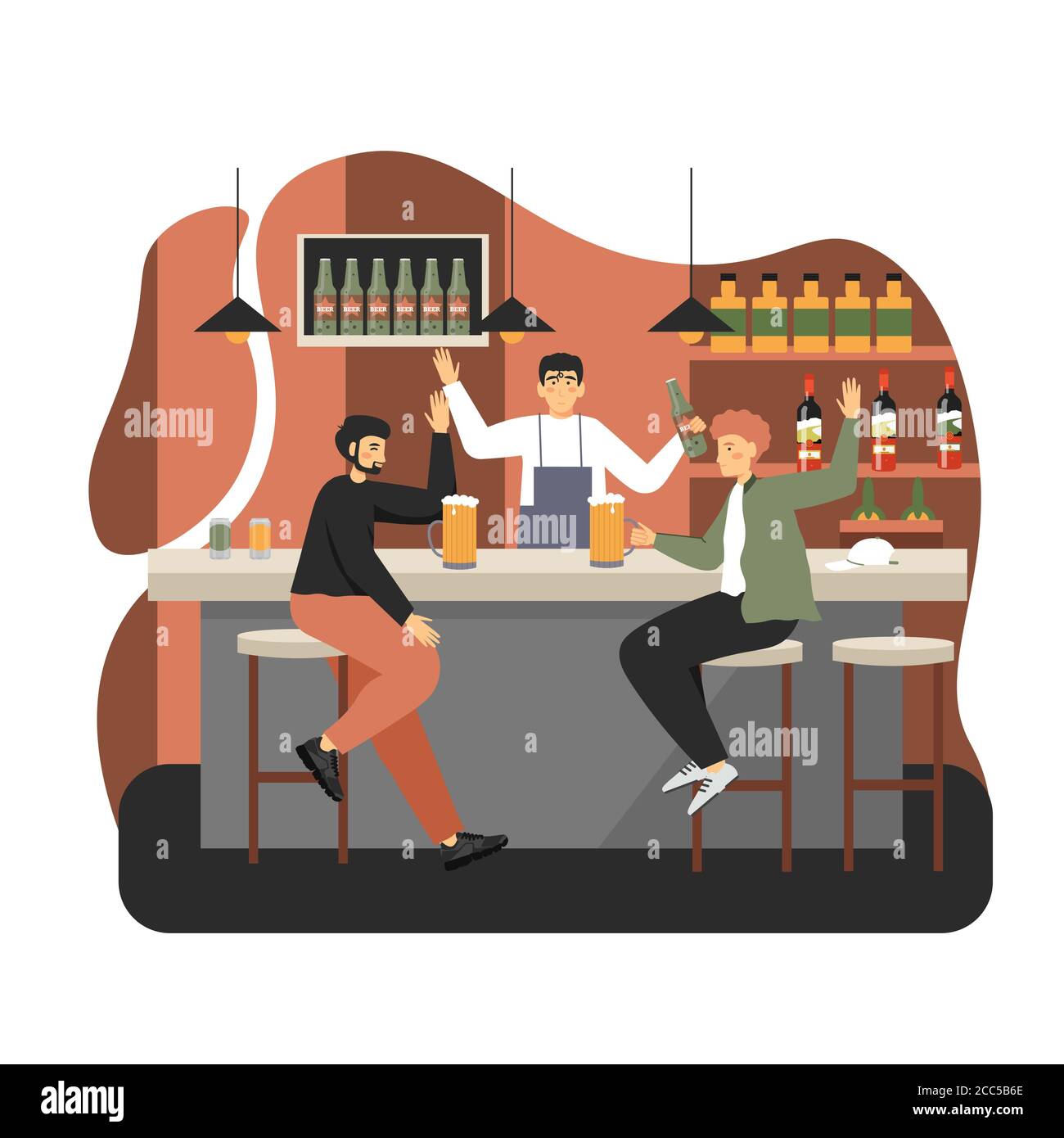 Cartoon Man Drinking Beer High Resolution Stock Photography and Images ...