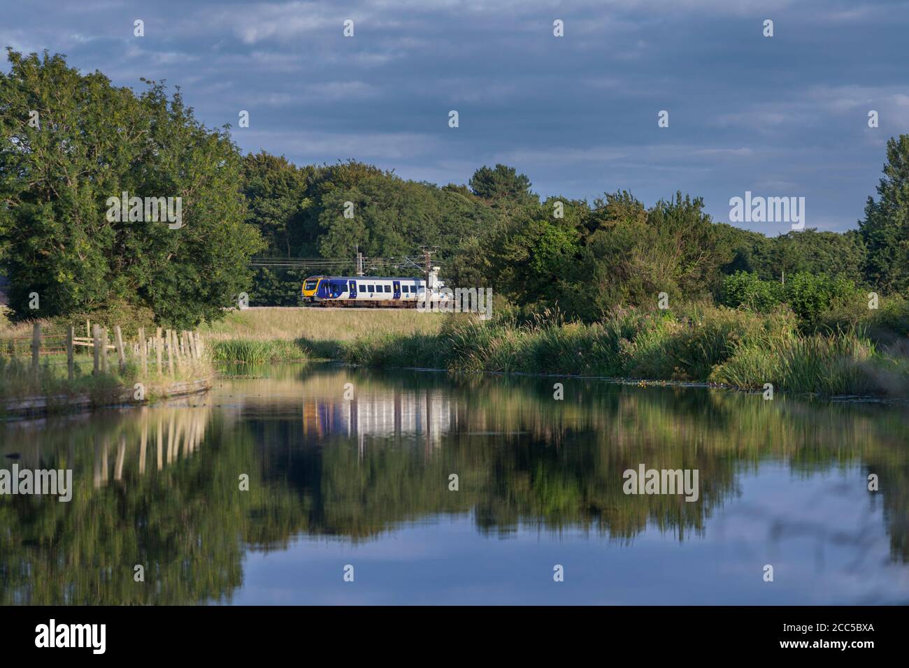Northern Rail CAF class 195 train on the electrified west coast ...