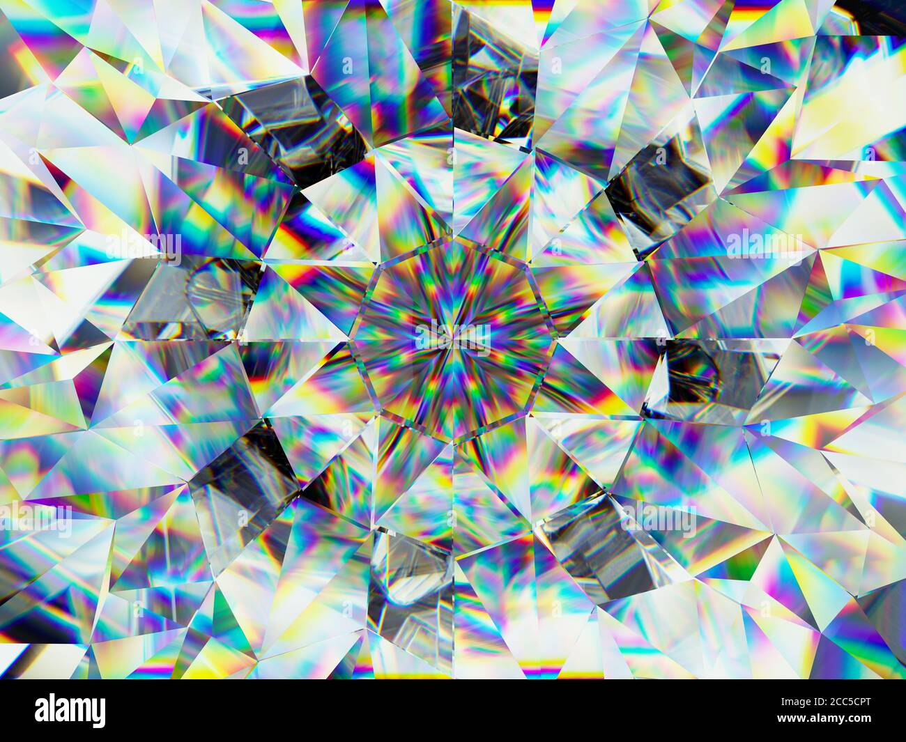 Gemstone or diamond texture closeup and kaleidoscope. 3d render, 3d ...