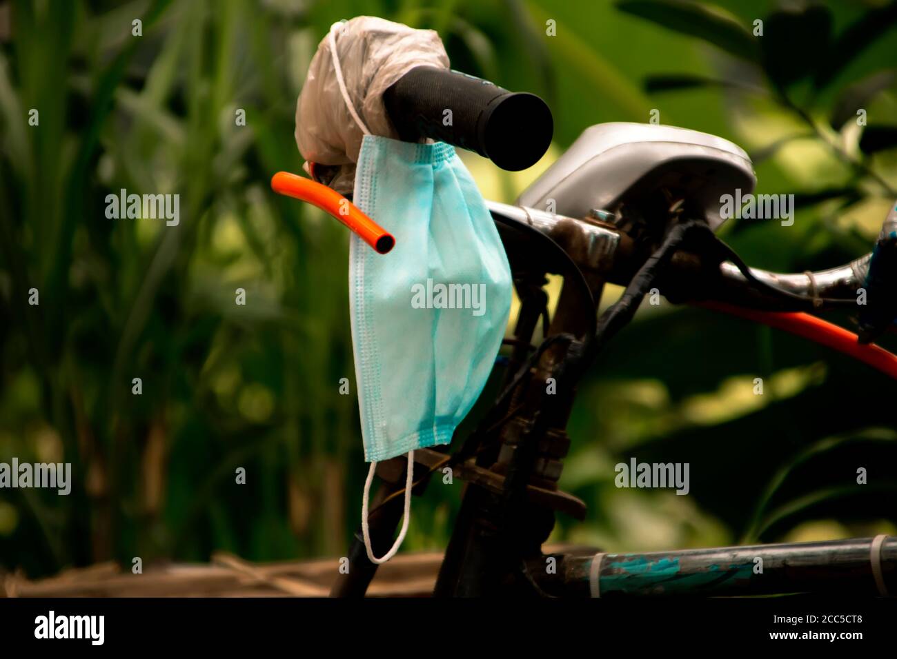 Throw out used mask anywhere is very unhygienic for health Stock Photo ...