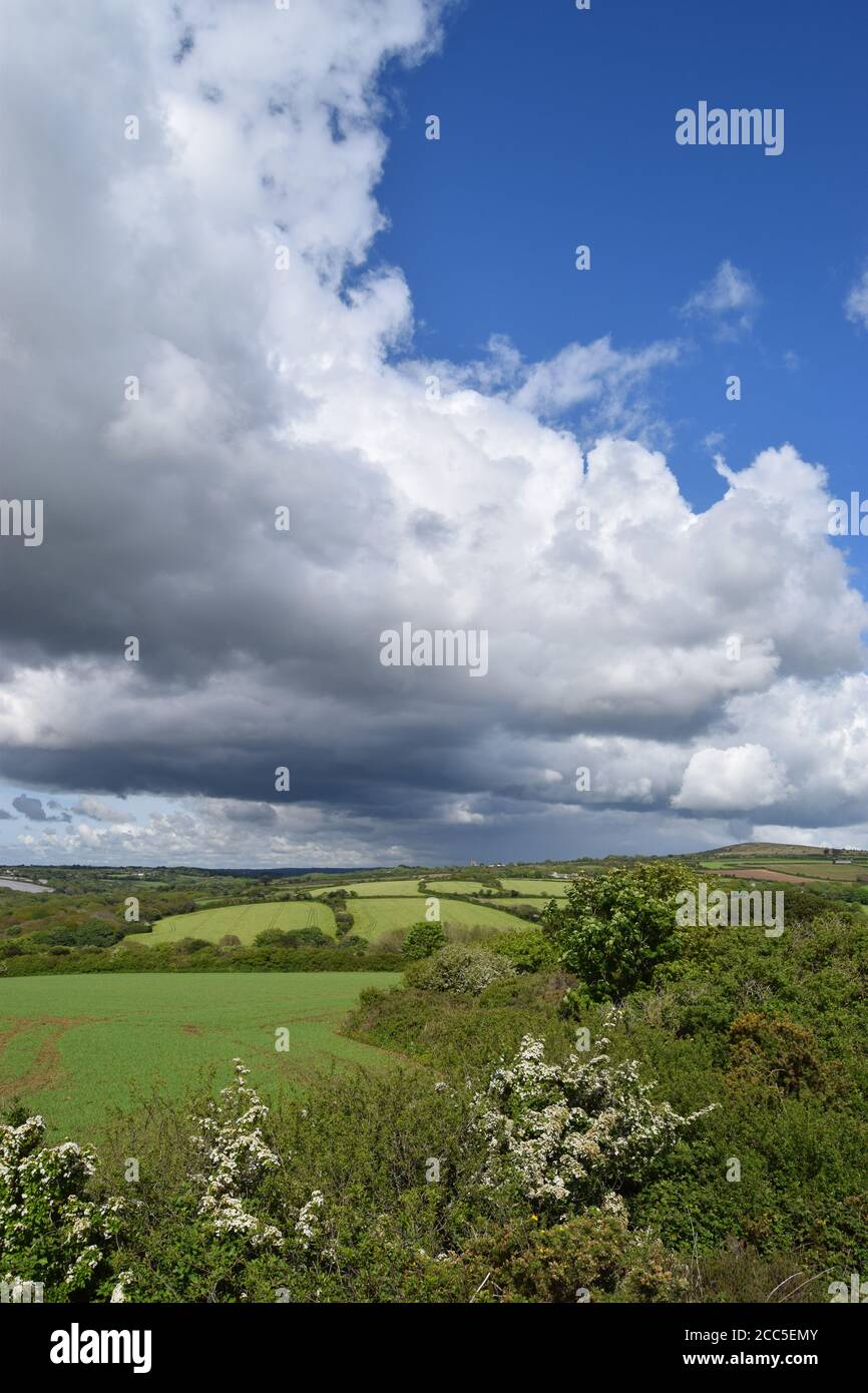 Swathe of cloud over fields hi-res stock photography and images - Alamy