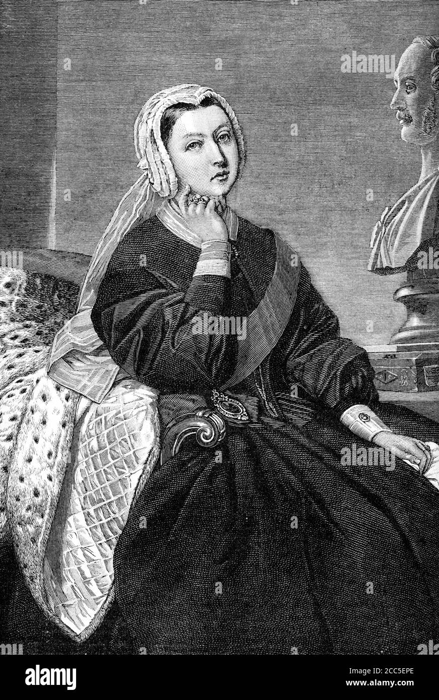Drawing by queen victoria Black and White Stock Photos & Images - Alamy