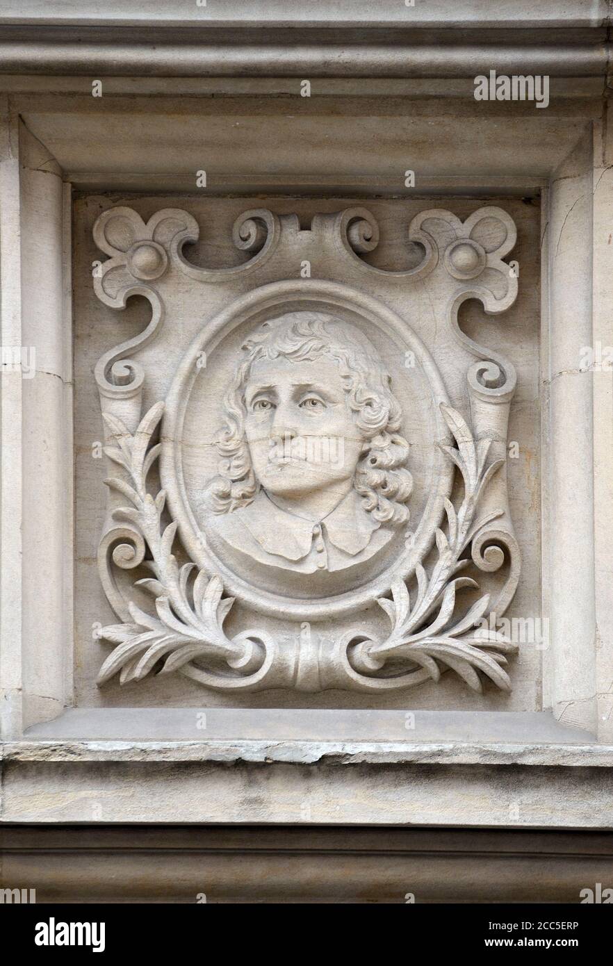 London, England, UK. Head of John Milton (1608 – 1674) - English poet ...