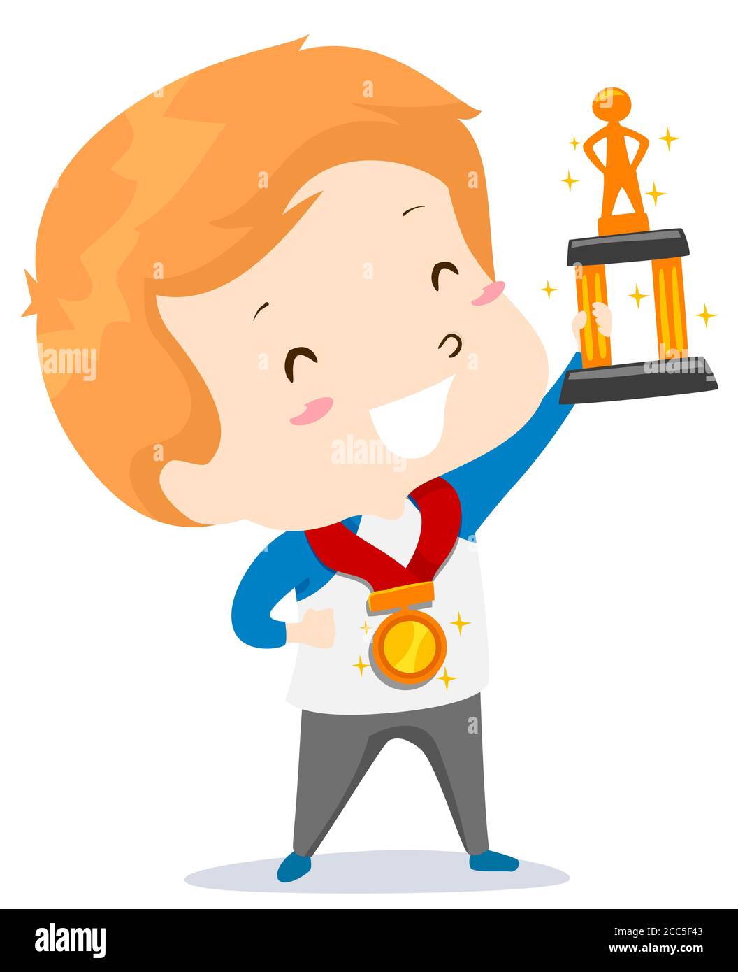 Boy wearing medal Cut Out Stock Images & Pictures - Alamy