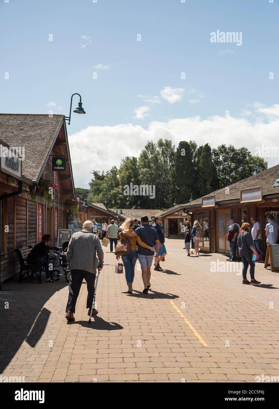 People shopping outdoor in the popular Trentham Shopping Village in ...