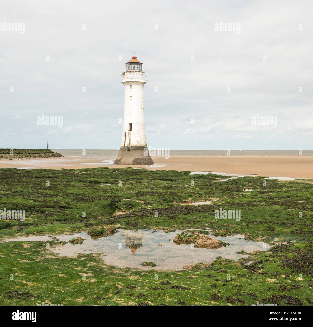 Perch Rock lighthouse New Brighton , The Wirral England UK Stock Photo ...