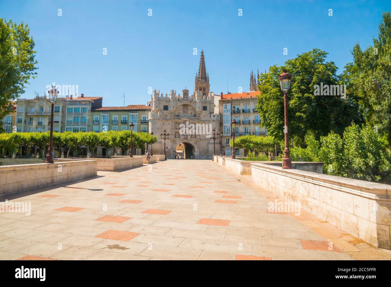 Santa Maria gate. Burgos, Spain Stock Photo - Alamy