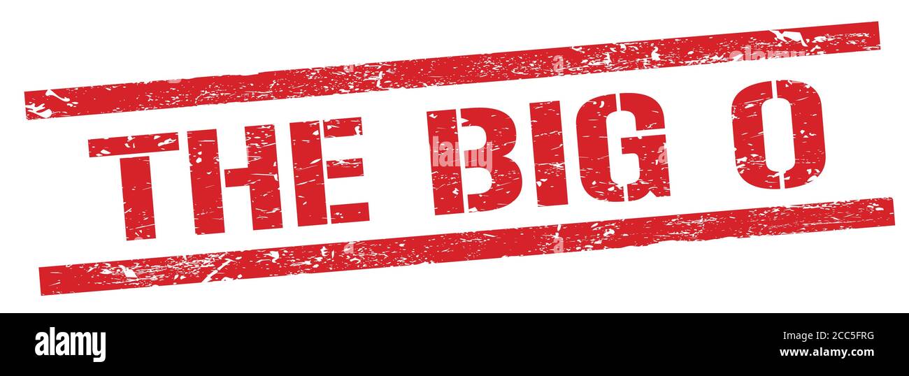 THE BIG O red grungy lines stamp sign Stock Photo - Alamy