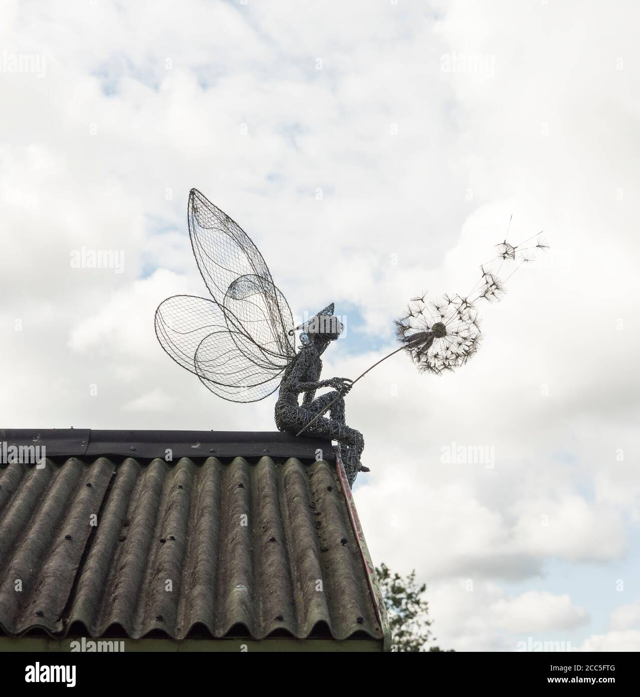 Wire sculptured fairy art work by Robin Wight on display at Trentham ...