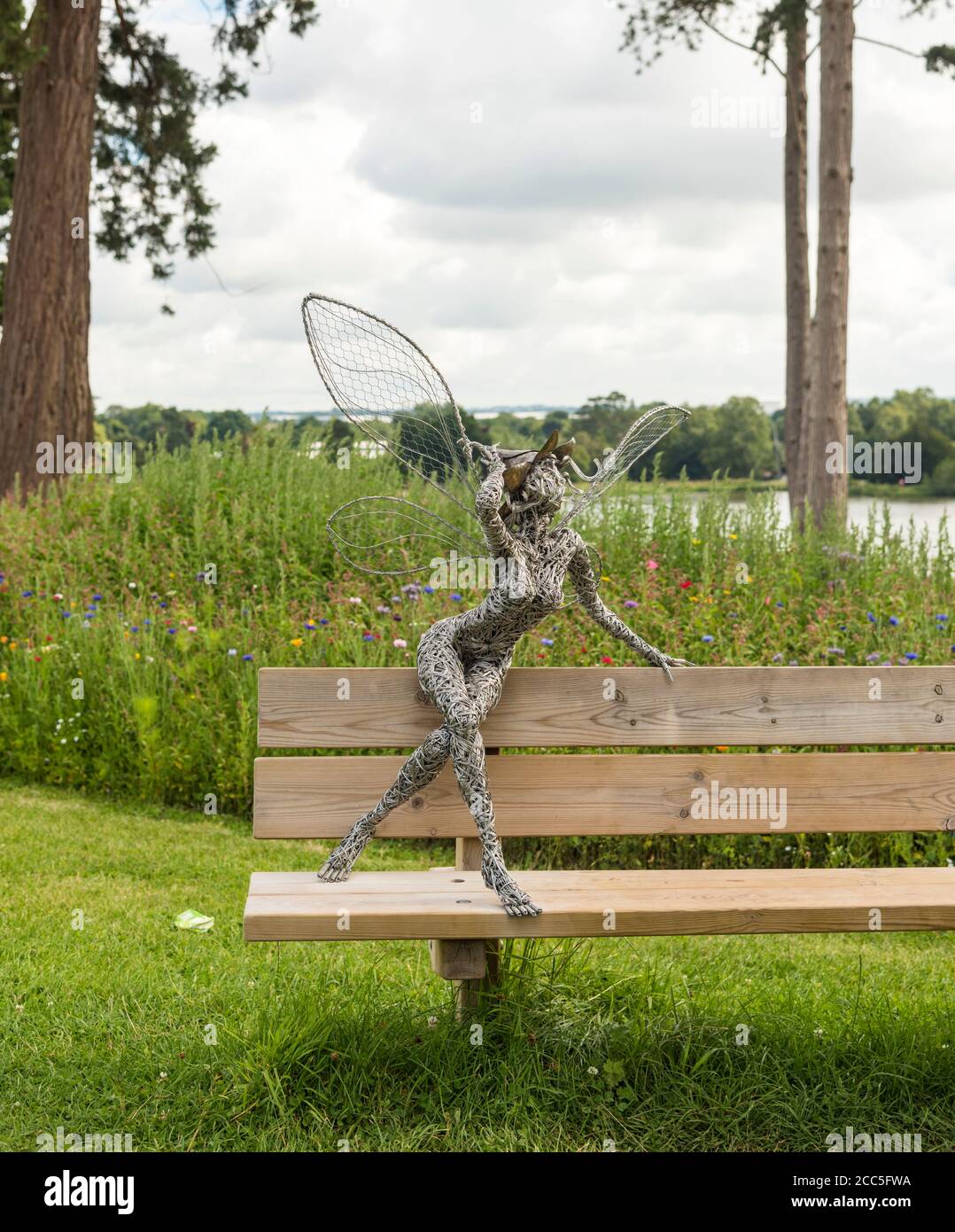 Wire sculptured fairy art work by Robin Wight on display at Trentham ...
