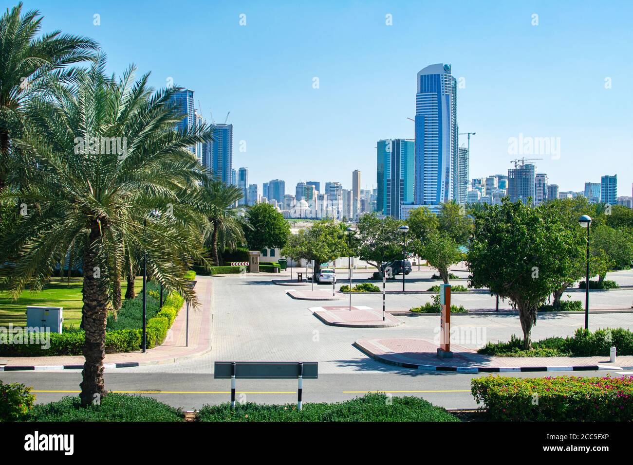 Dubai, United Arab Emirates January 16, 2020: Beautiful beach with ...
