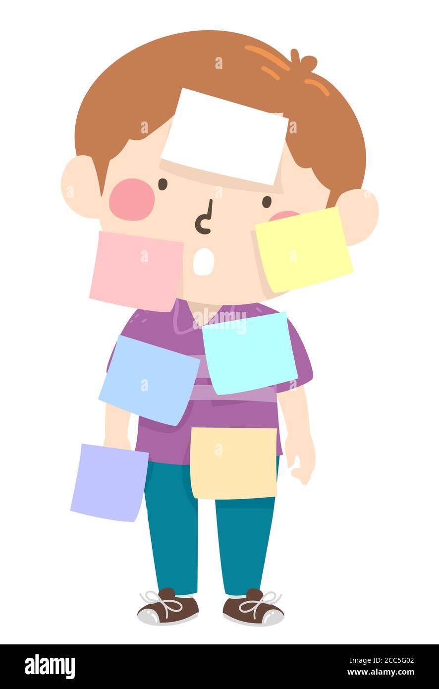 Cartoon reminder notes hi-res stock photography and images - Alamy