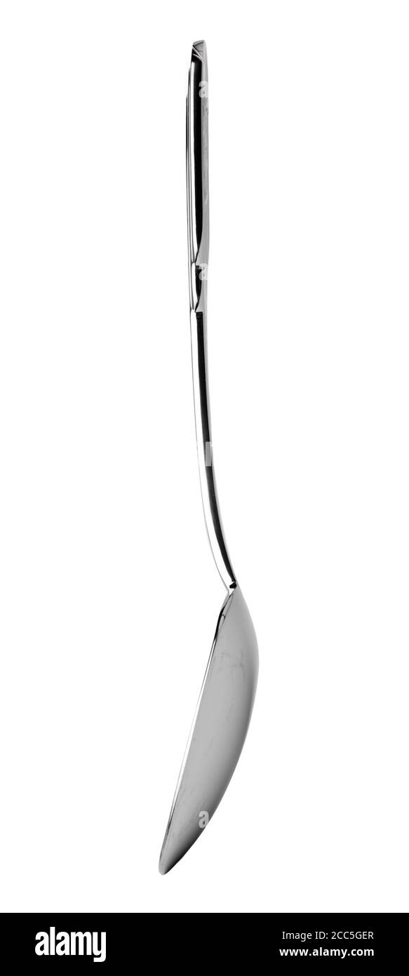 Metal steel spoon isolated on white background Stock Photo - Alamy