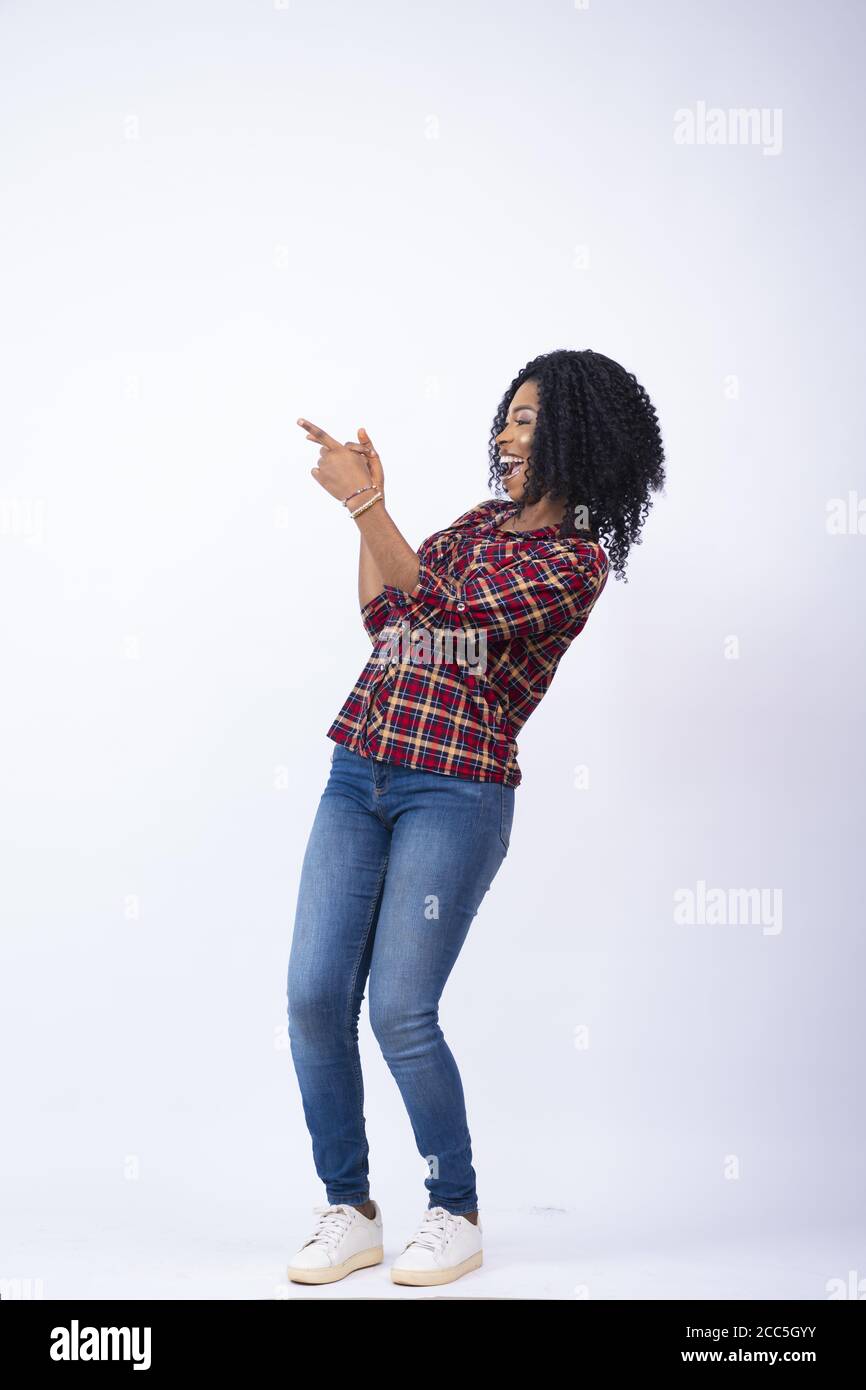 Portrait woman facing sideways hi-res stock photography and images - Alamy