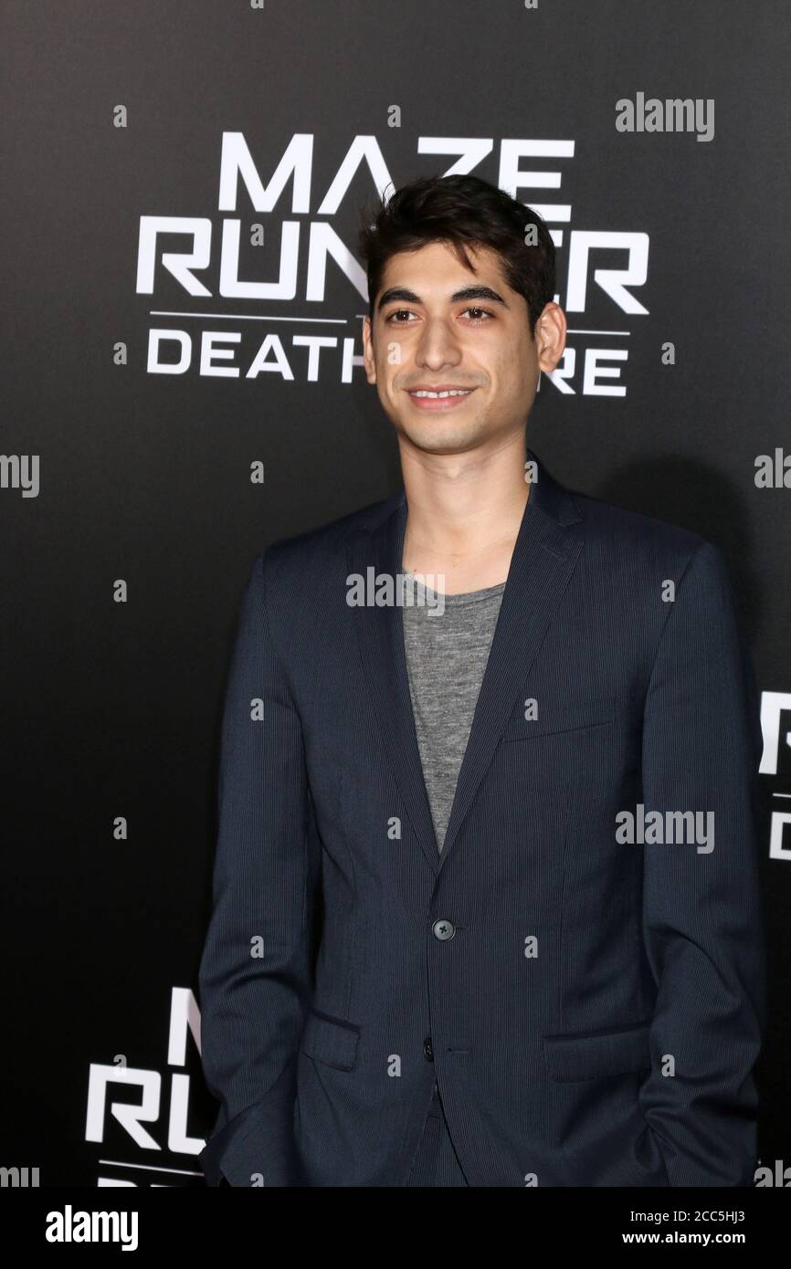 LOS ANGELES - JAN 18: Alexander Flores at the Maze Runner: The Death ...