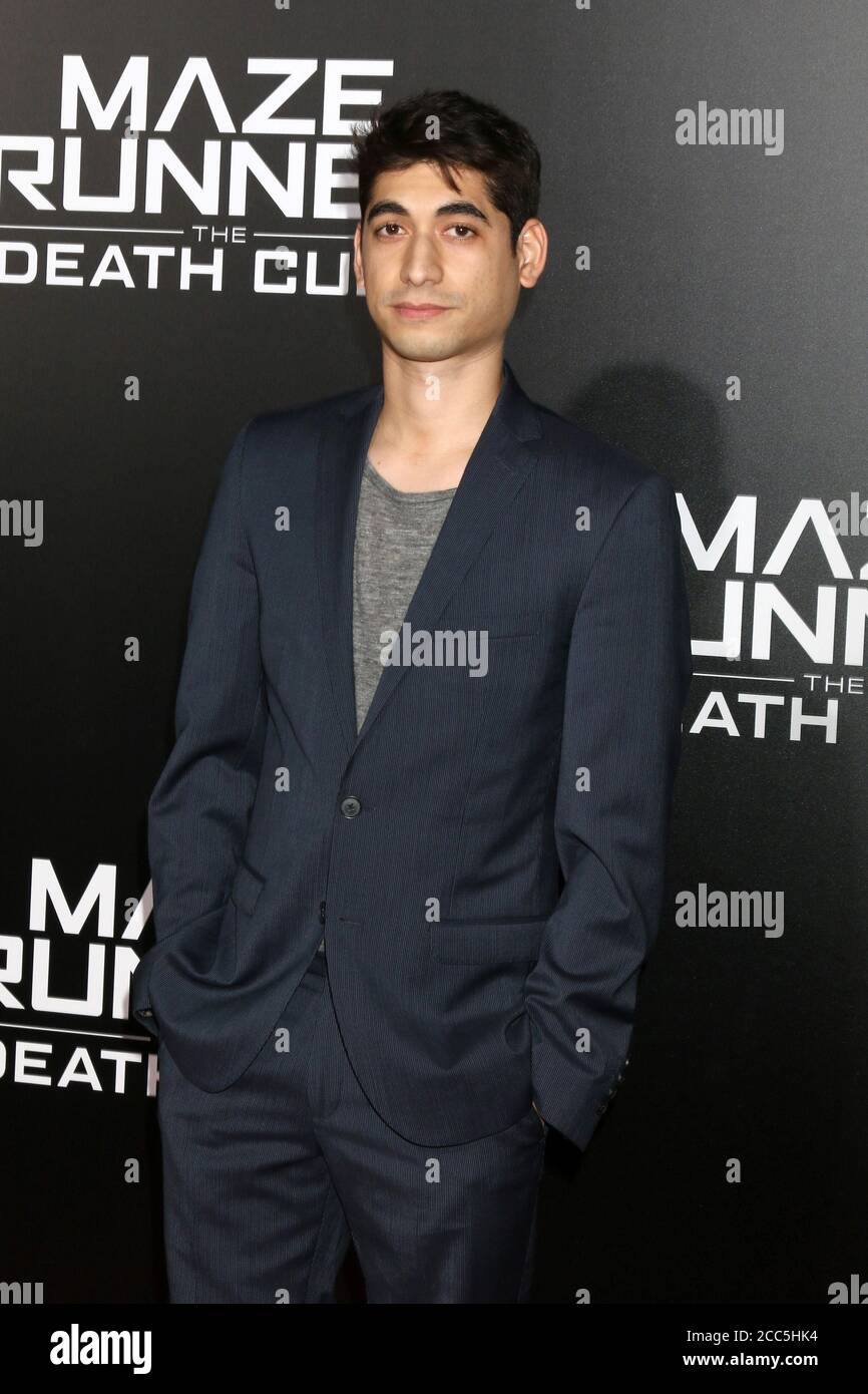 LOS ANGELES - JAN 18: Alexander Flores at the Maze Runner: The Death ...