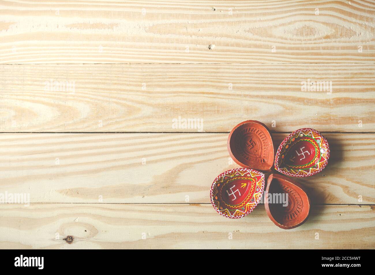 Happy Diwali - Clay Diya lamps lit during Dipavali, Hindu festival of ...
