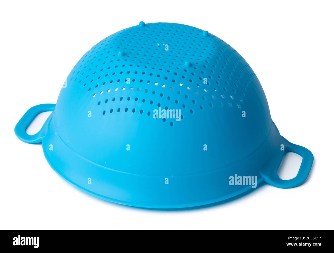 New plastic kitchen colander isolated on white Stock Photo - Alamy