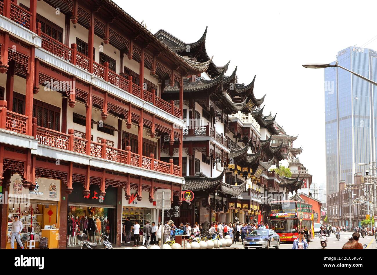 7 JANUARY 2014 - SHANGHAI, CHINA - Shops surround the Yu Garden in the ...