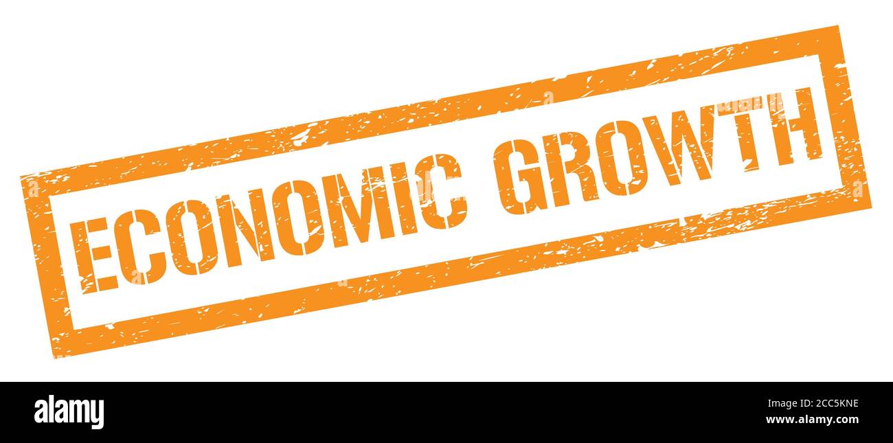 ECONOMIC GROWTH orange grungy rectangle stamp sign Stock Photo - Alamy