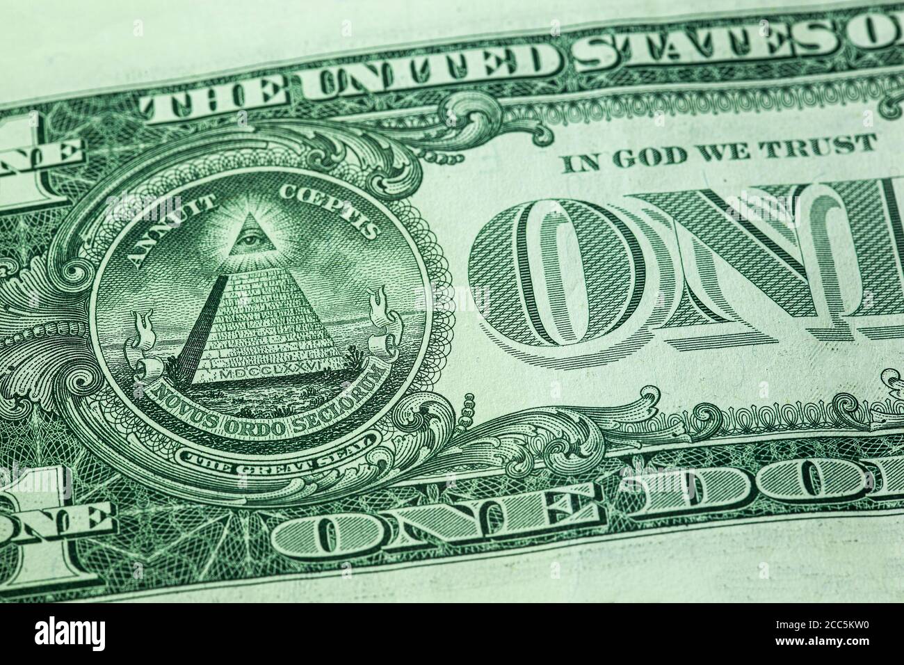 One dollar bill detail 5 Stock Photo - Alamy