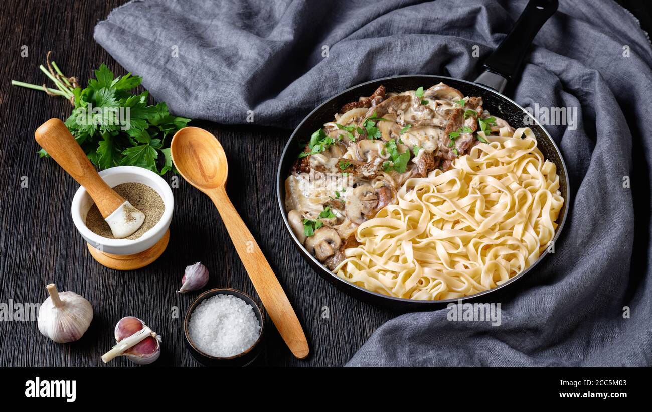 Beef stroganoff pasta hi-res stock photography and images - Alamy