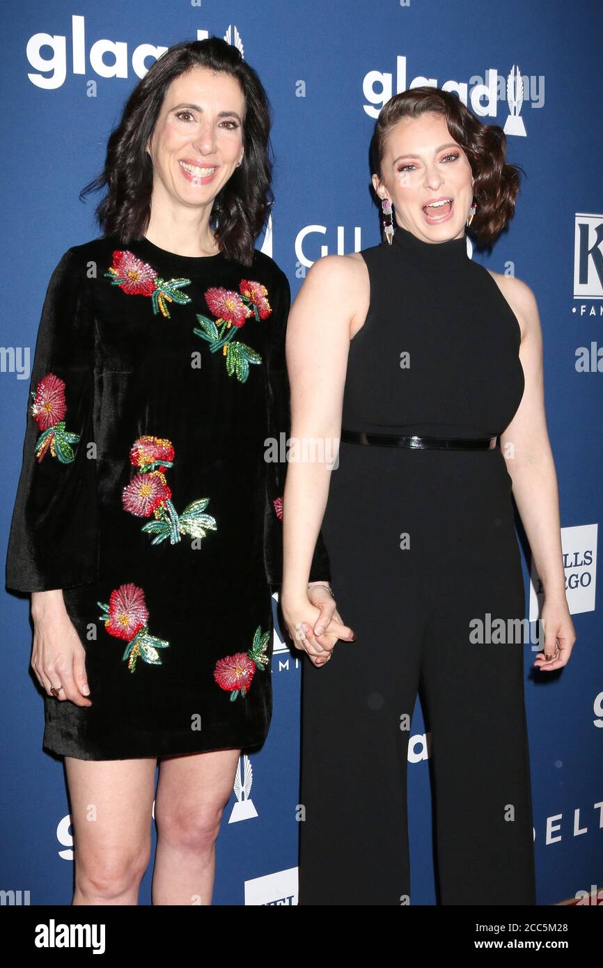 LOS ANGELES - APR 12: Aline Brosh McKenna, Rachel Bloom at GLAAD Media ...
