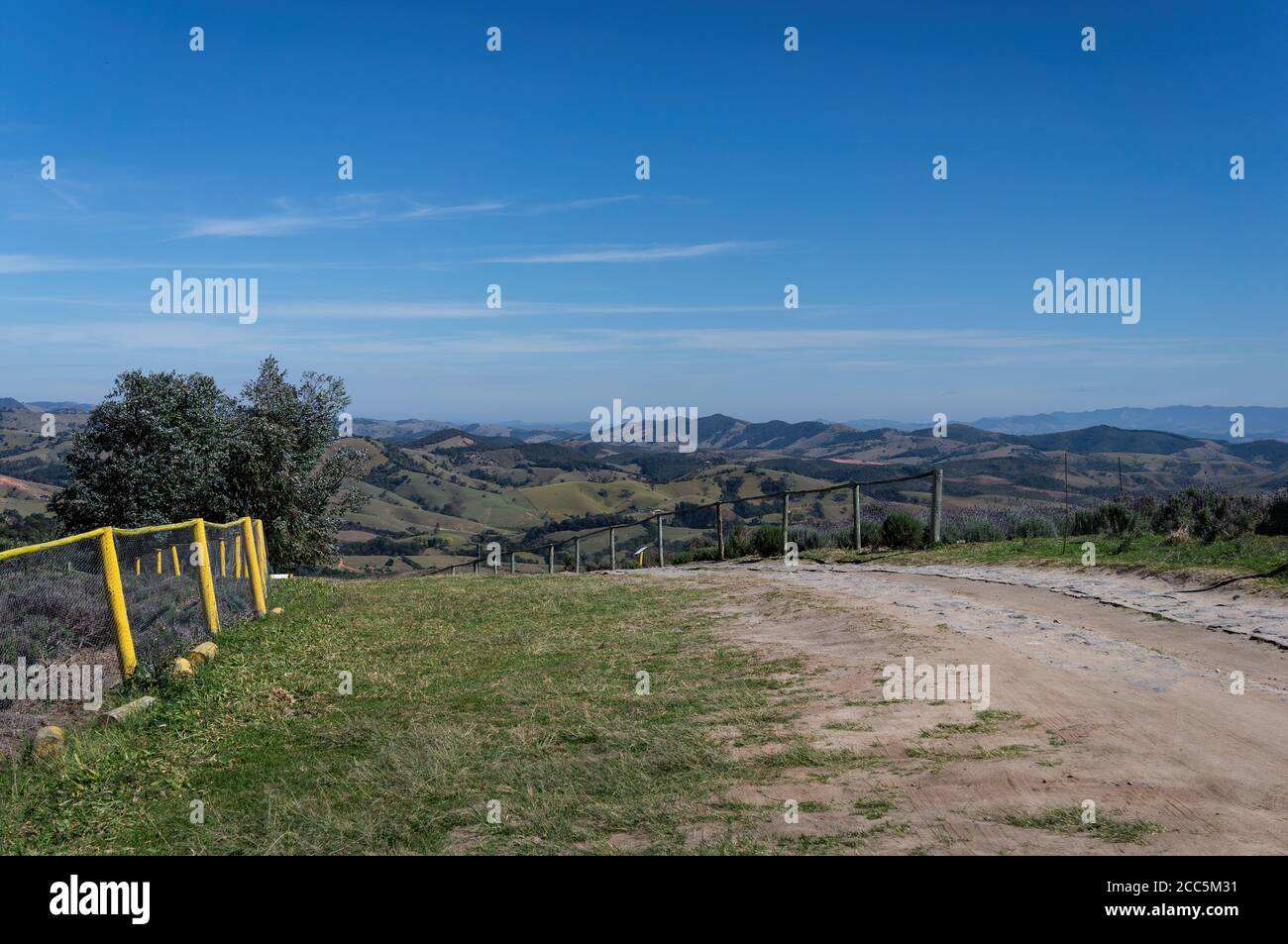 The beautiful Cunha landscape in early morning saw from the car park of ...