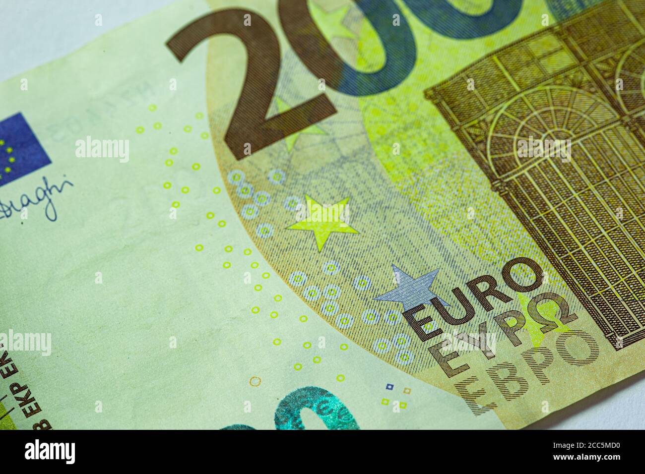 Two hundred euro bill detail 8 Stock Photo - Alamy