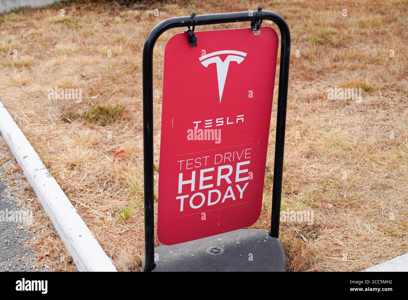 Bordeaux , Aquitaine / France - 08 15 2020 : Tesla panel information ...