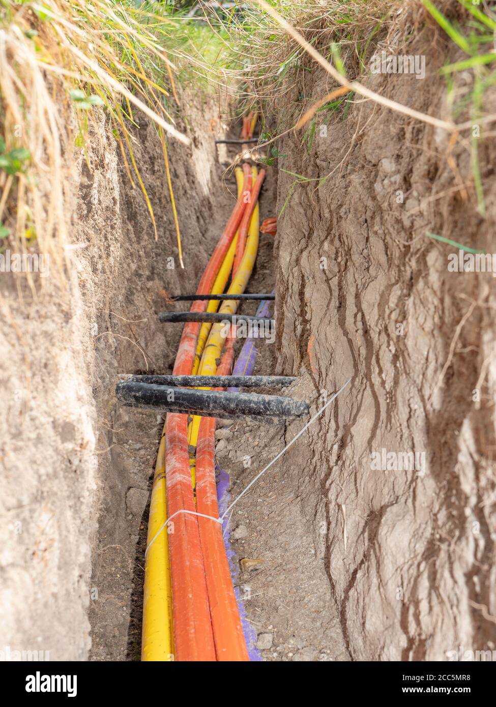 Colorful fiber optic cables, high speed technology of digital ...