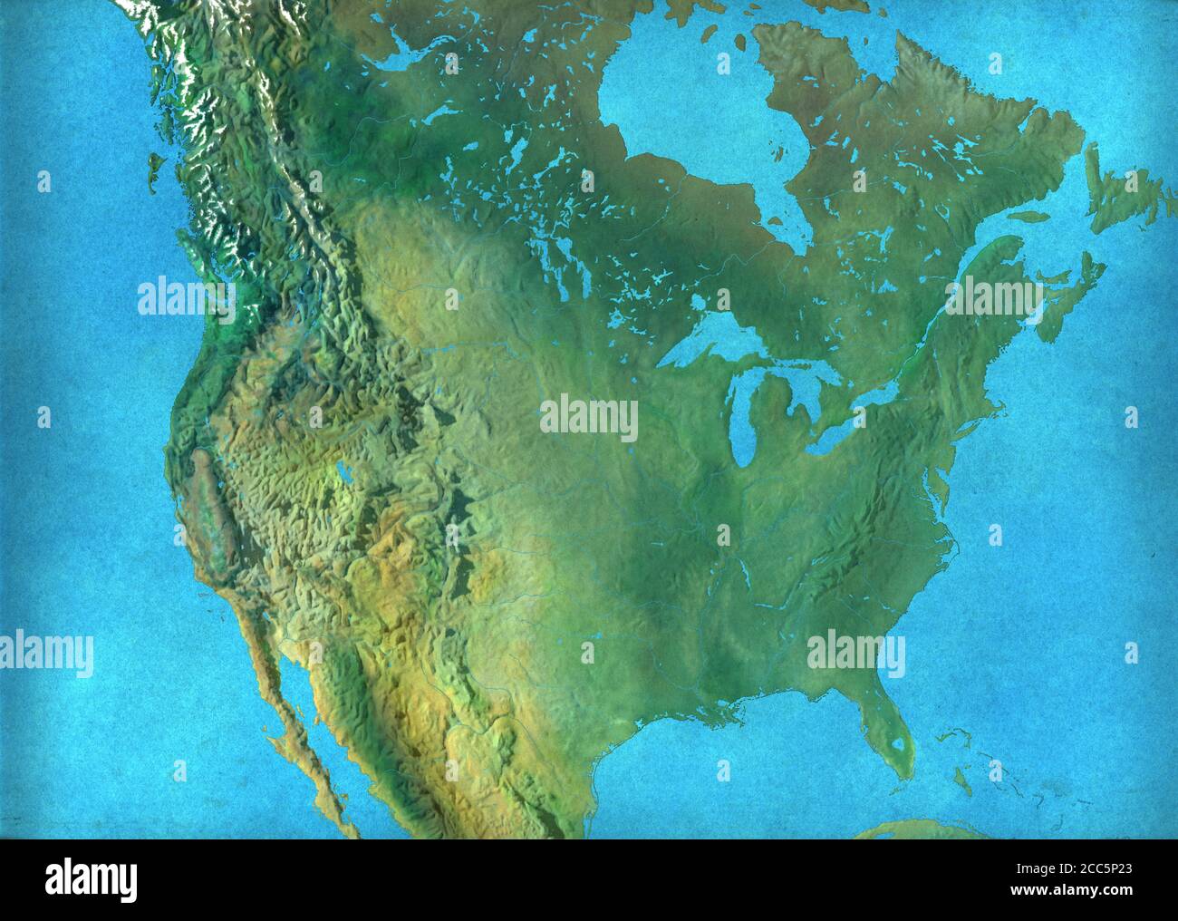 Relief Map of North America Stock Photo - Alamy