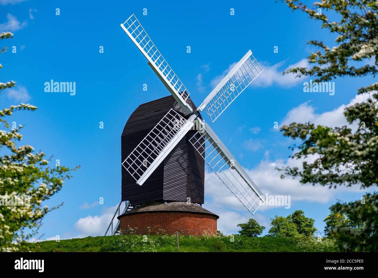 Windmill: Traditional old wooden windmill. UK Stock Photo - Alamy