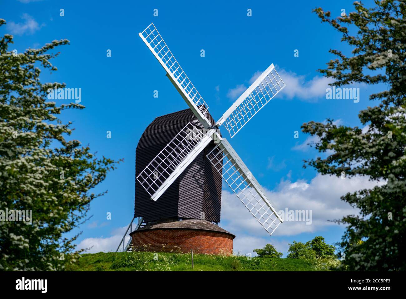 Windmill: Traditional old wooden windmill. UK Stock Photo - Alamy