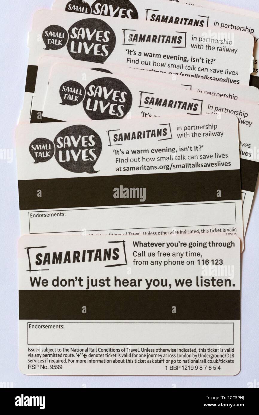 Samaritans in partnership with the railway hi-res stock photography and ...
