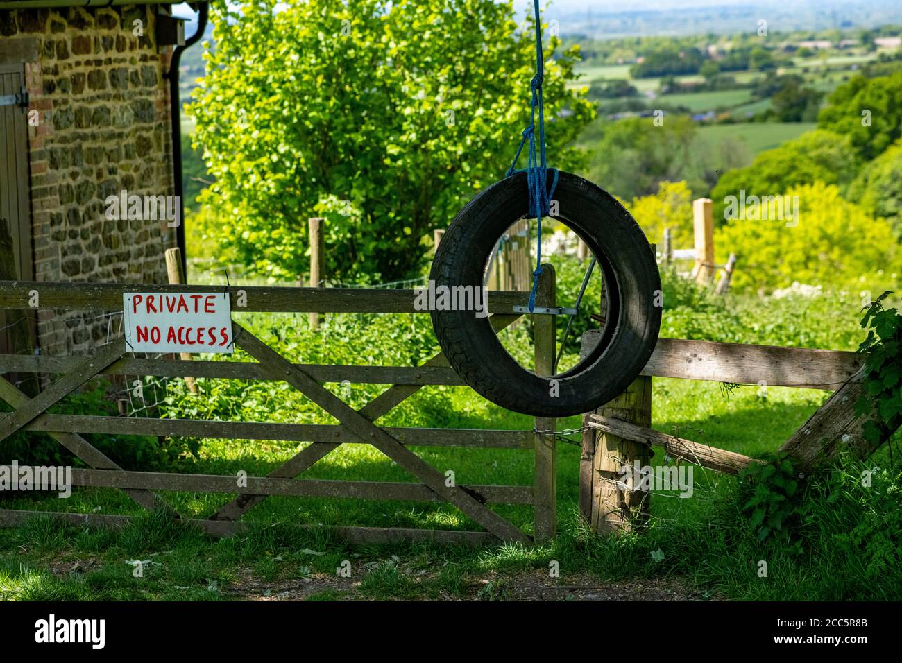 Private Sign: Private land, Oxforshire countryside. UK Stock Photo - Alamy