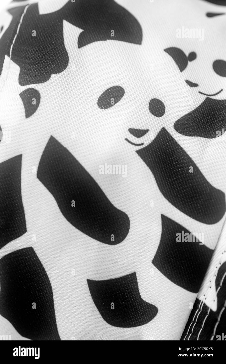 Monochrome Abstract panda design black on white Stock Photo - Alamy