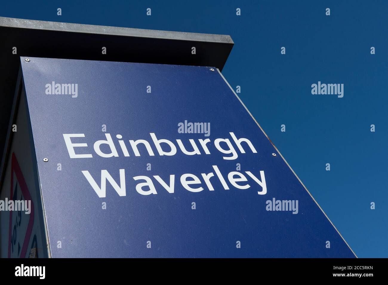 Sign outside Edinburgh Waverley Railway Station, Edinburgh, Scotland ...