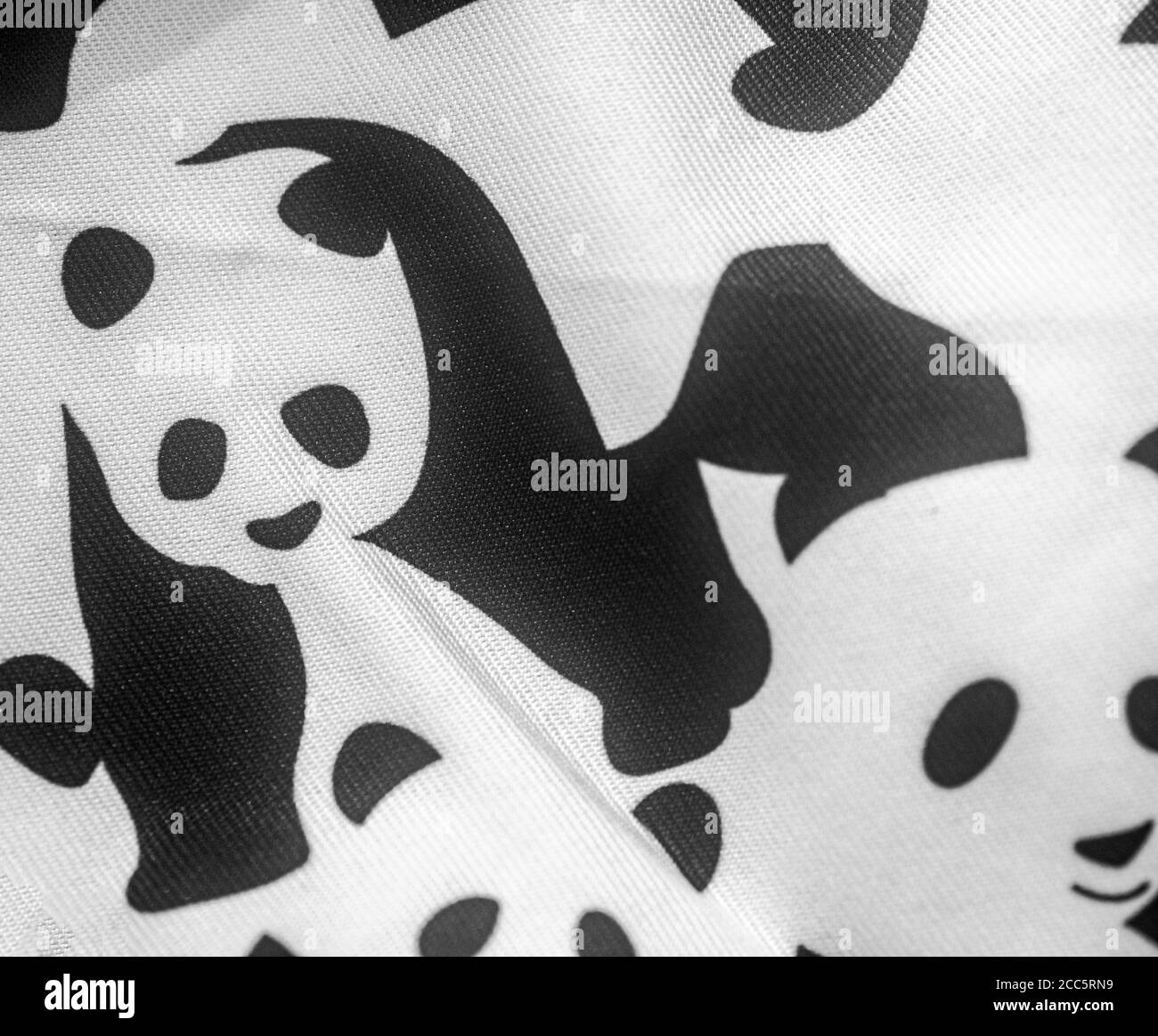 Monochrome Abstract panda design black on white Stock Photo - Alamy