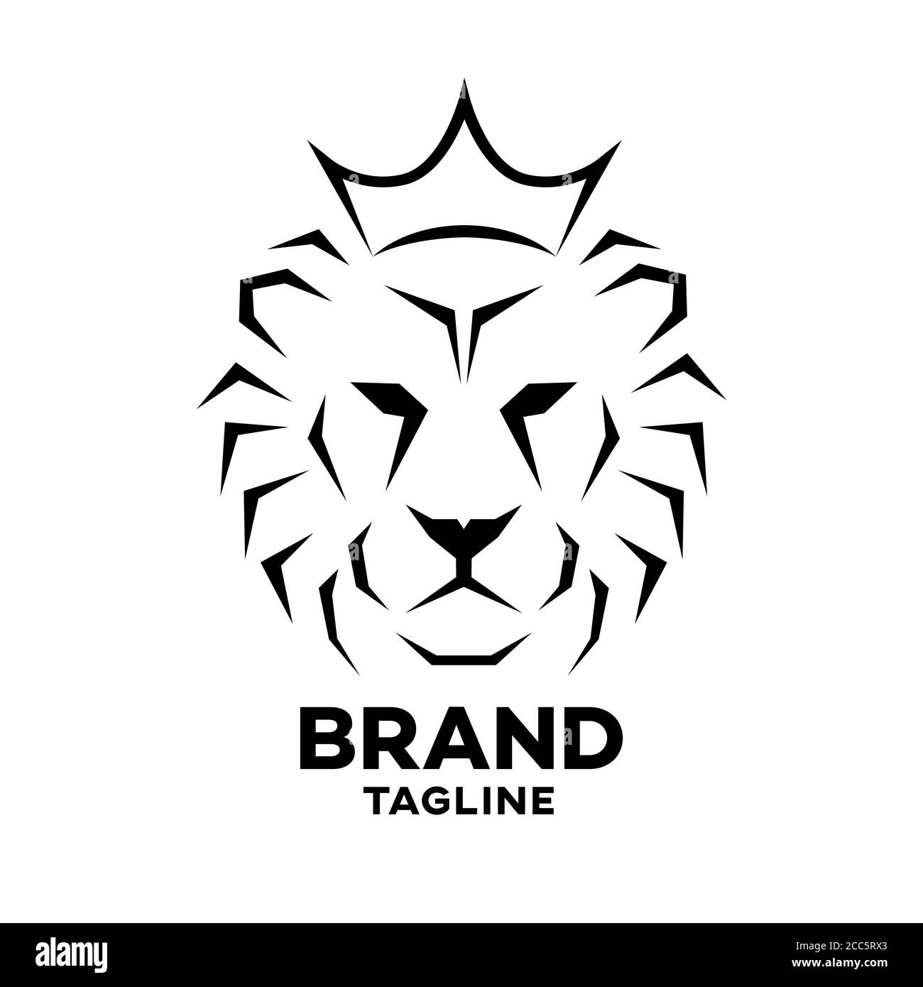 Modern crowned lion logo.Vector illustration Stock Vector Image & Art ...