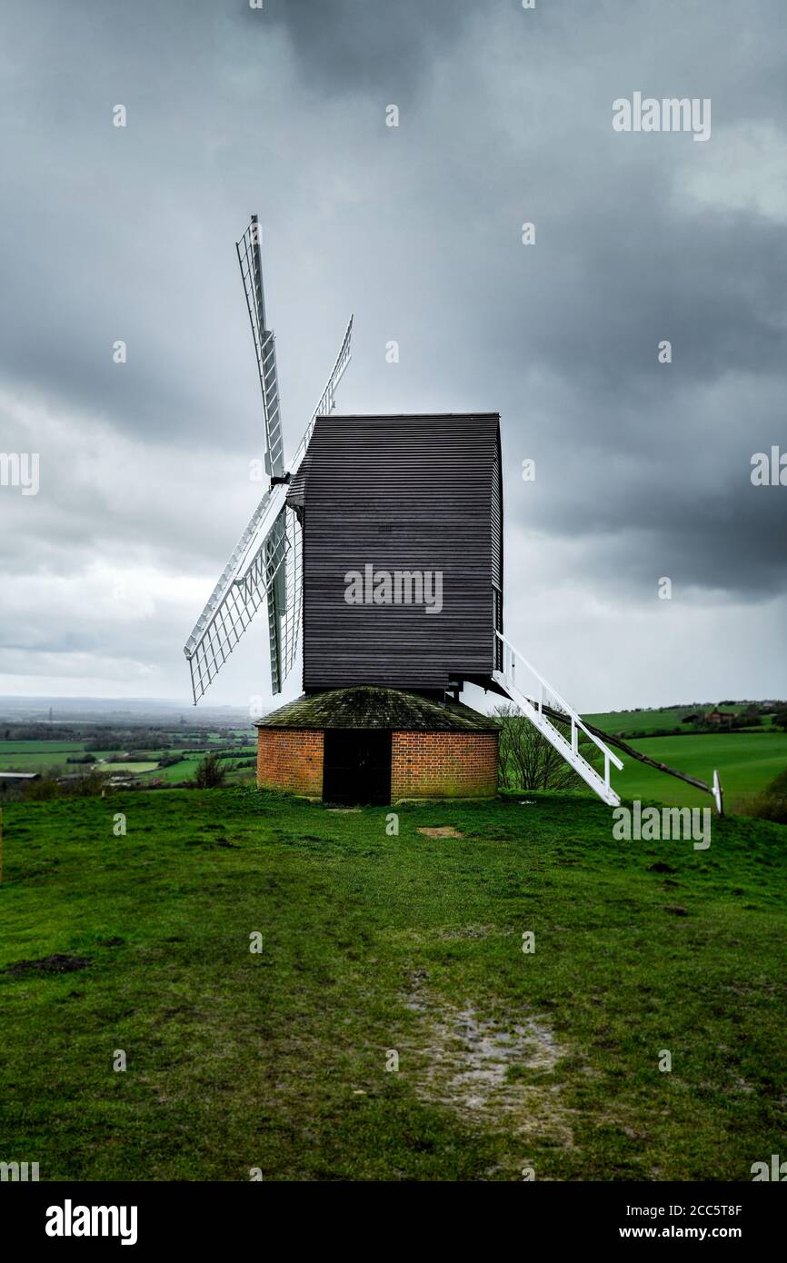 Windmill: Traditional old wooden windmill. UK Stock Photo - Alamy
