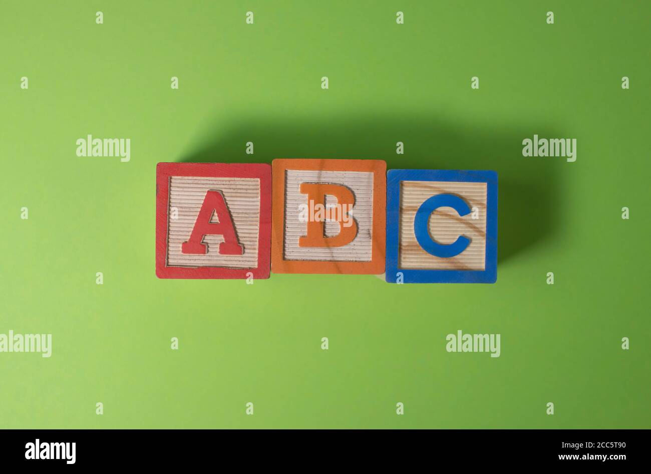A, B and C wooden blocks Stock Photo - Alamy