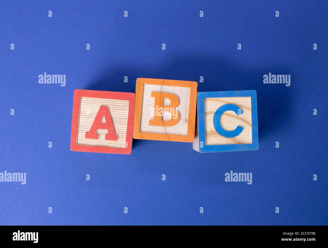 A, B and C wooden blocks Stock Photo - Alamy