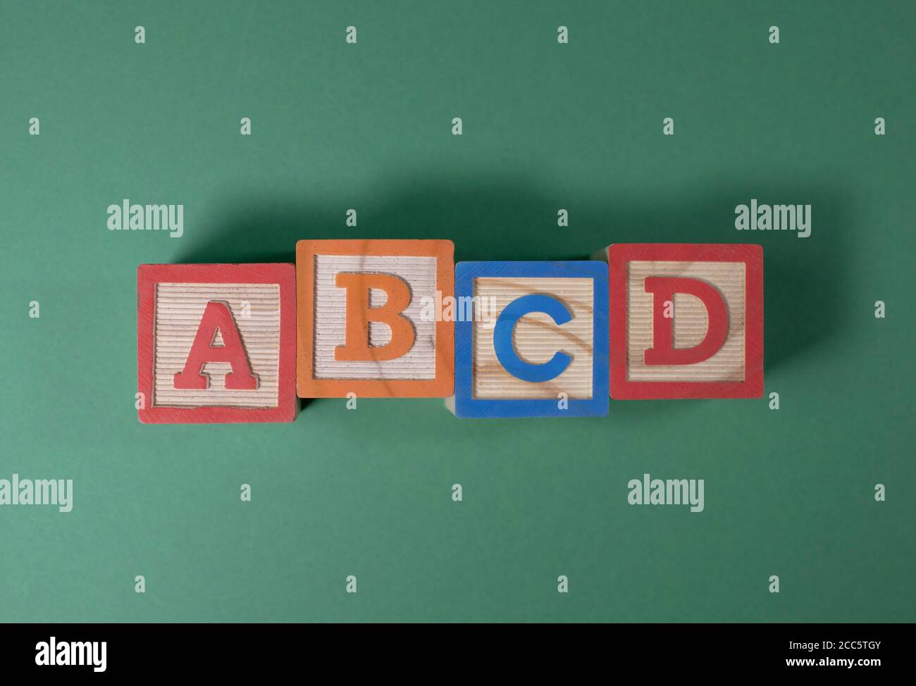 A, B, C and D wooden blocks Stock Photo - Alamy