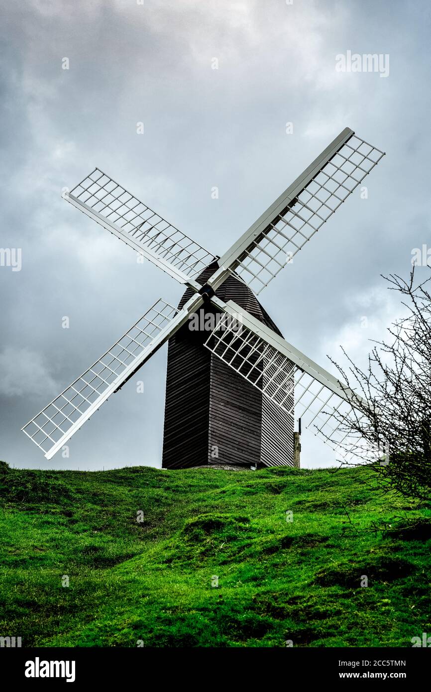 Windmill: Traditional old wooden windmill. UK Stock Photo - Alamy