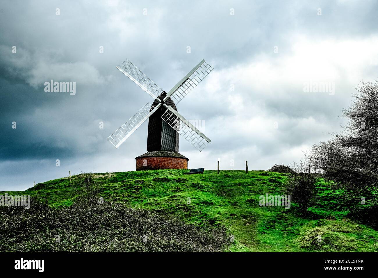 Windmill: Traditional old wooden windmill. UK Stock Photo - Alamy
