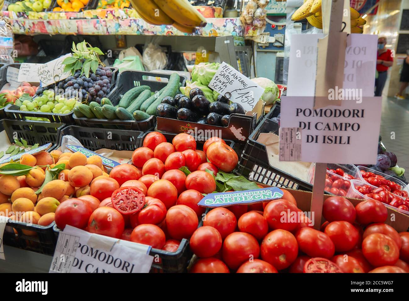 colourfull vegetables and fruits on sardinian fair Stock Photo - Alamy