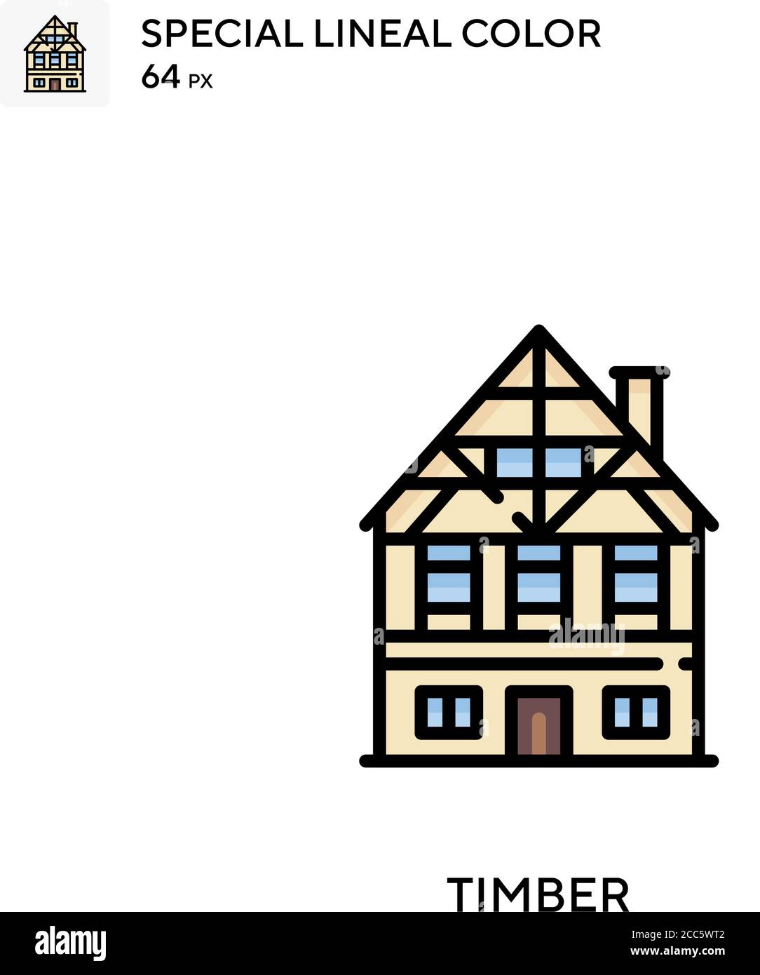 Timber soecial lineal color vector icon. Illustration symbol design ...