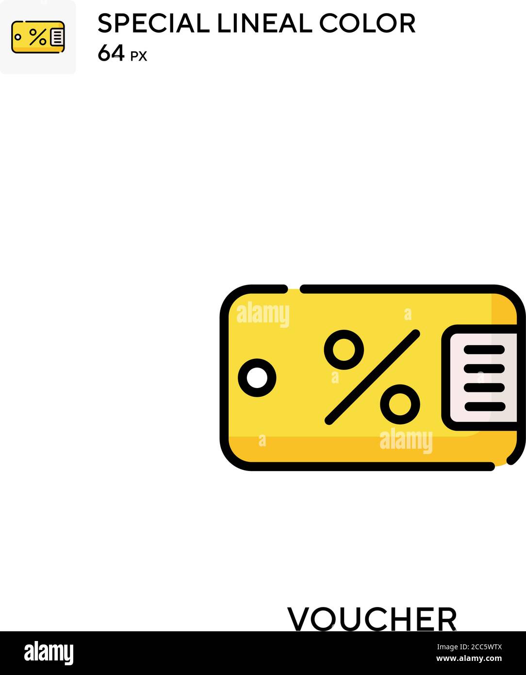 Voucher soecial lineal color vector icon. Illustration symbol design ...