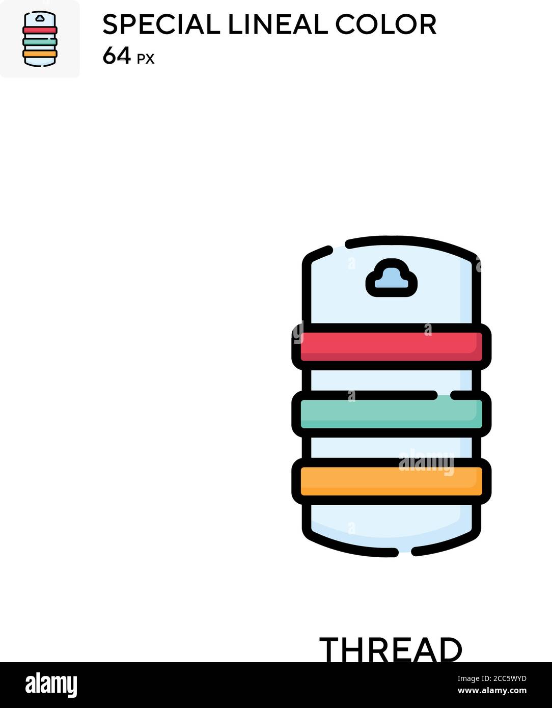 Thread soecial lineal color vector icon. Illustration symbol design ...